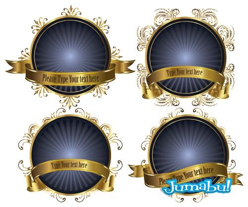 etiquetas-azules-vectores-stikers-circulares | Jumabu.com