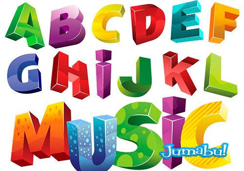 tipografias-coloridas-letras-colores-vectores | Jumabu.com